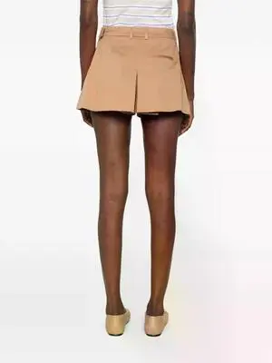 NINA 14.7 Pleated Belt-loop Shorts