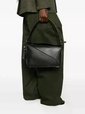 Loewe Medium Puzzle Shoulder Bag - Black