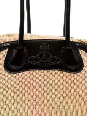 VIVIENNE WESTWOOD Shirley Orb-plaque Woven Holdall Bag - Neutrals