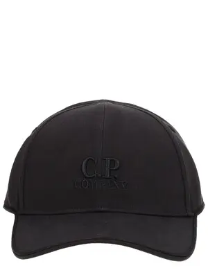 C.P. COMPANY Cotton Gabardine Cap - Black