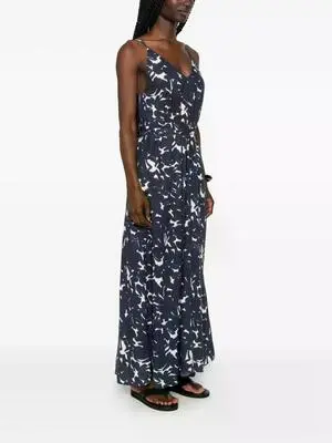 XACUS Amelia Abstract Print Maxi Dress