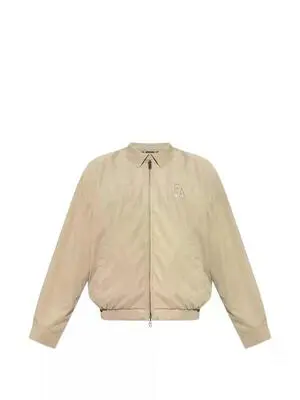 Emporio Armani Logo Embroidered Zip-up Jacket