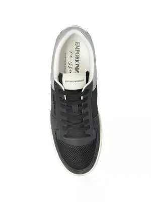 Emporio Armani Cross-stitch Mesh Sneakers