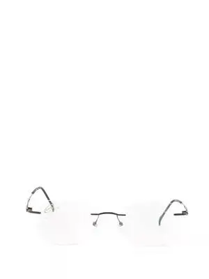 STEPPER EYEWEAR Crystal-embellished Rimless Eyeglasses - Brown