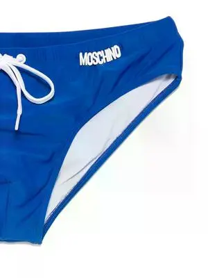 Moschino Plaque Drawstring Swim Trunks