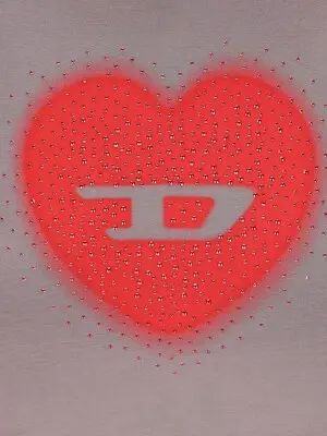 DIESEL® Logo Heart Print Cotton T-shirt
