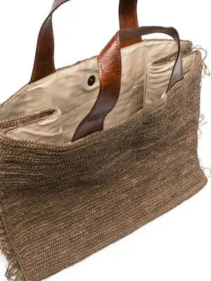 IBELIV Onja Bag Woven Raffia Tote - Beige