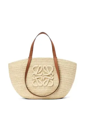 Loewe Raffia Medium Tote - Beige