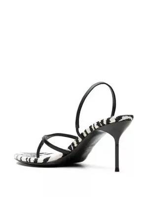Paris Texas Lidia Zebra-print Stiletto Sandals
