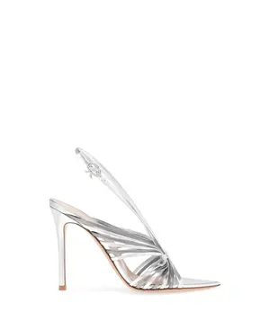GIANVITO ROSSI Muse Sandals - Silver Lamb Leather
