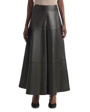 Altuzarra Varda Leather Skirt - Fudge