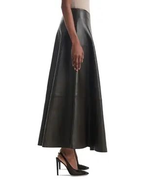 Altuzarra Varda Leather Skirt - Fudge