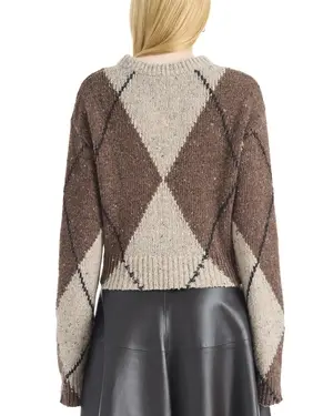 Altuzarra Argyle V-neck Sweater - Cocoa
