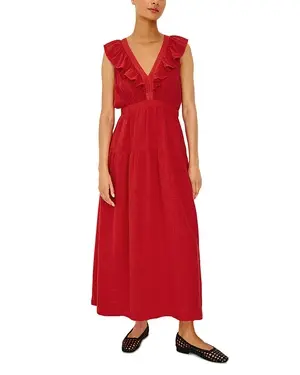 Rails Beaux Ruffle Neck Maxi Dress