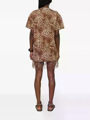 MC2 SAINT BARTH Leopard Print Mini Dress