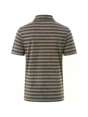 Byblos Floral-pattern Stripe-print Polo Shirt