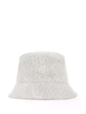 ANINE BING Nicks Leopard Print Bucket Hat - Neutrals