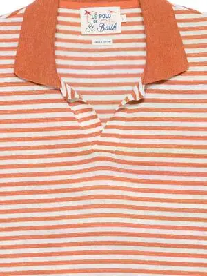 MC2 SAINT BARTH Rye Striped Short-sleeve T-shirt - Orange