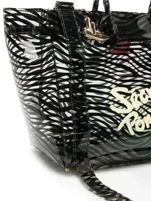 SECRET PON-PON Brigitte Zebra-print Tote Bag