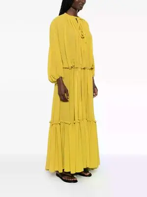 THE M.. Ruffled Tie-neck Maxi Dress