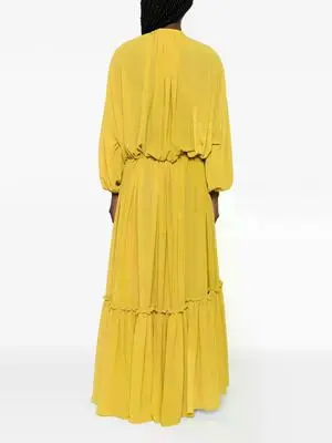 THE M.. Ruffled Tie-neck Maxi Dress