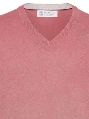 Brunello Cucinelli Fine Knit Cashmere V-neck Jumper