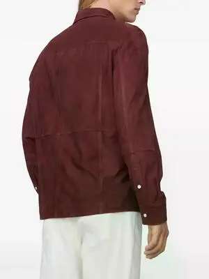 Brunello Cucinelli Long-sleeve Suede Shirt - Red