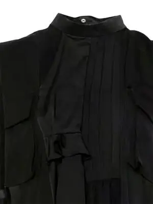 Sacai Sleeveless Asymmetric Hem Top With Ruffled Detailing