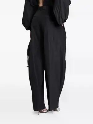 Andamane The Attico Tracy Pleated Wide-leg Trousers - Black