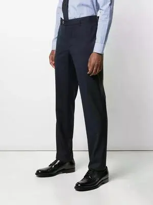 Brunello Cucinelli Navy Virgin Wool Tailored Trousers