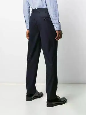 Brunello Cucinelli Navy Virgin Wool Tailored Trousers