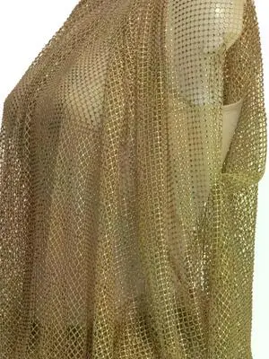 Sportmax Max Mara Crystal-embellished Mesh Top