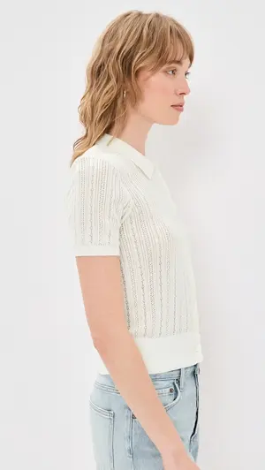 Joe's Jeans The Davey Pointelle Cardigan - Ecru