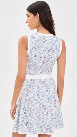 Shoshanna Textured Knit Sleeveless Mini Dress With Belt