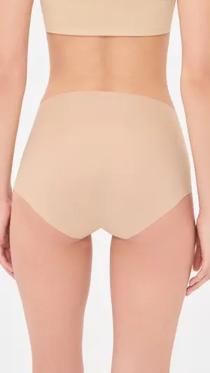 Commando Invisible Rib Rise Bikini - Beige