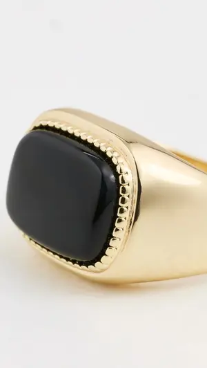 LUV AJ Midnight Mesa Signet Ring