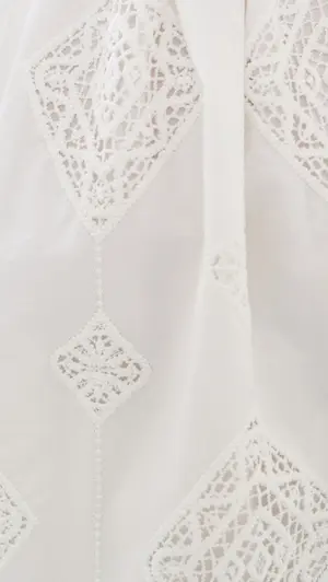 Ba&sh Embroidered Lace Halter Maxi Top