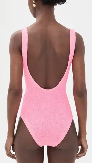 Hunza G Square Neck Piece Swimsuit