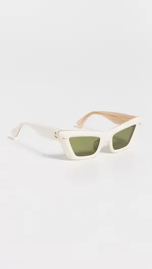 Le Specs X Alemais Lucia Cat Eye Sunglasses - Ecru