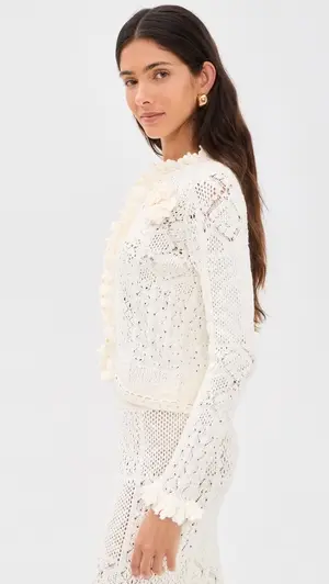 Ba&sh Soria Cardigan With Removable Flower Detail