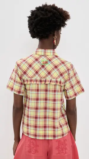 DAMSON MADDER Checked Embroidered Shirt