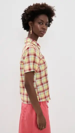 DAMSON MADDER Checked Embroidered Shirt