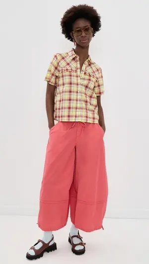 DAMSON MADDER Checked Embroidered Shirt