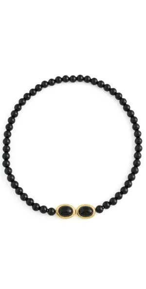 LUV AJ The Midnight Mesa Beaded Necklace - Gold