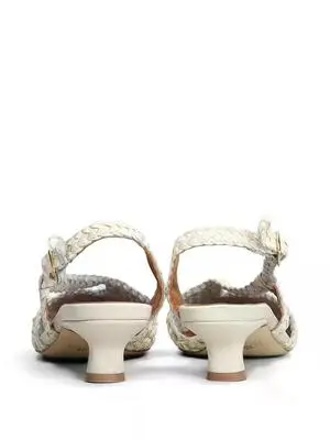 L'ARIANNA Woven Slingback Pumps