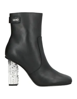 Liu Jo Leather Ankle Boots With Metal Heel