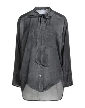 Pinko Crepe Bow Blouse - Grey