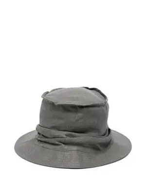 Yohji Yamamoto Draped Detail Bucket Hat