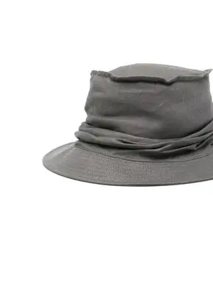 Yohji Yamamoto Draped Detail Bucket Hat
