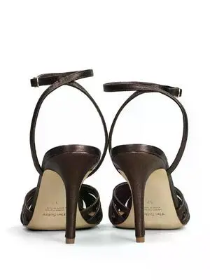 THE SELLER Metallic Effect Cage Sandals